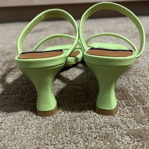 angel alarcon | Shoes | Angel Alarcon Neon Green Slide Ons Never Worn ...